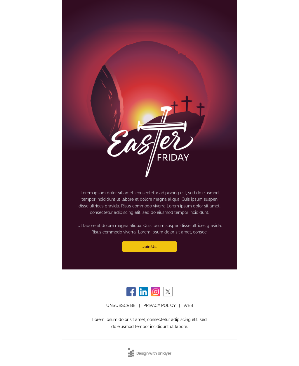 Good Friday Email Template | Unlayer