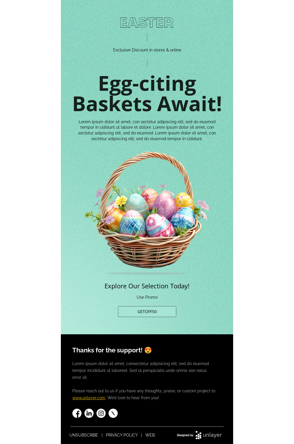 Free Email Templates for Easter | Unlayer