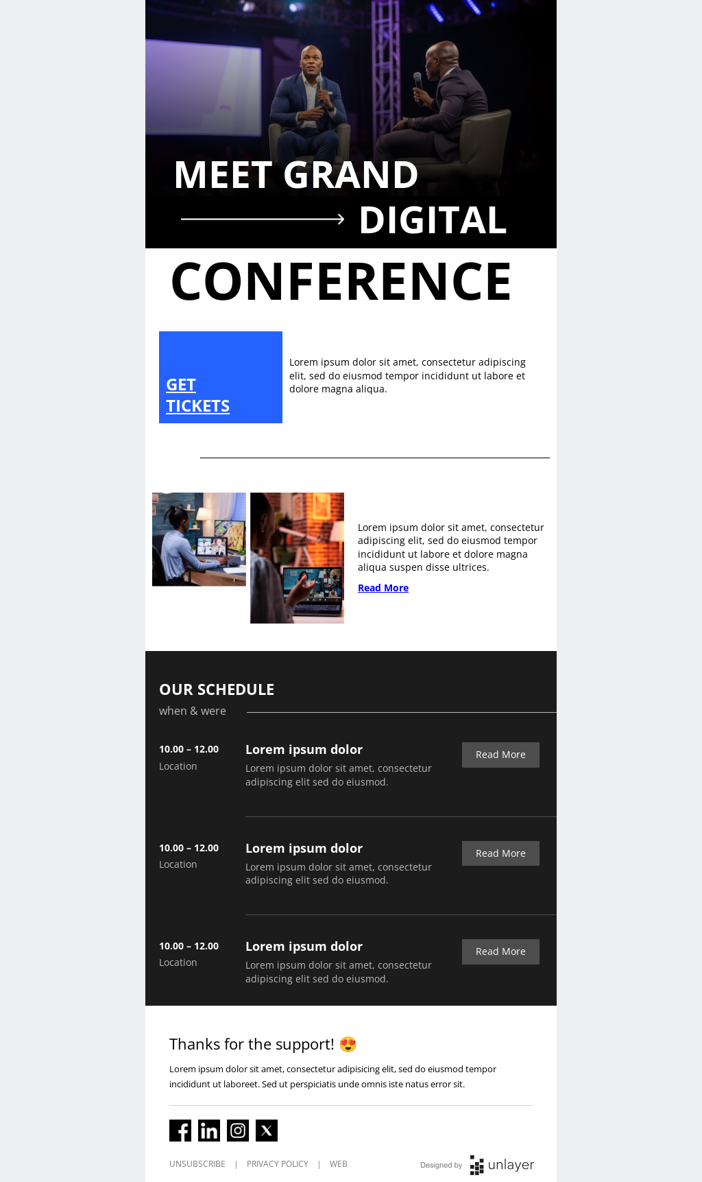Free Email Templates for Notification | Unlayer