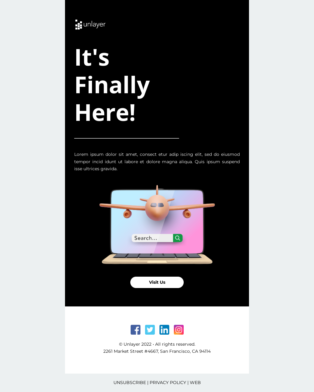E-book Launch Email Template | Unlayer
