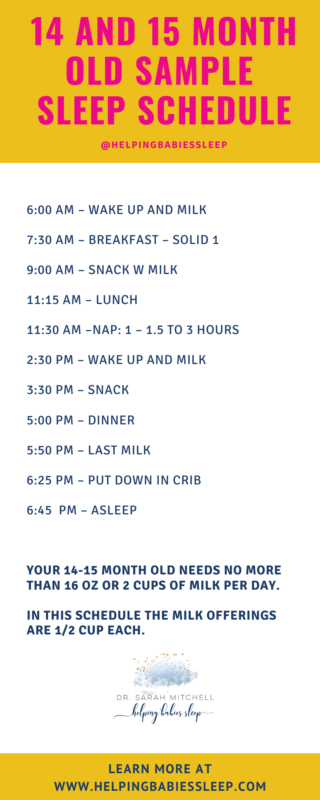 14 and 15 Month Baby Sleep Schedule
