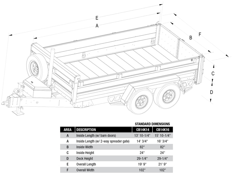 14K Dump Trailer Equipment Trailers | MH EBY