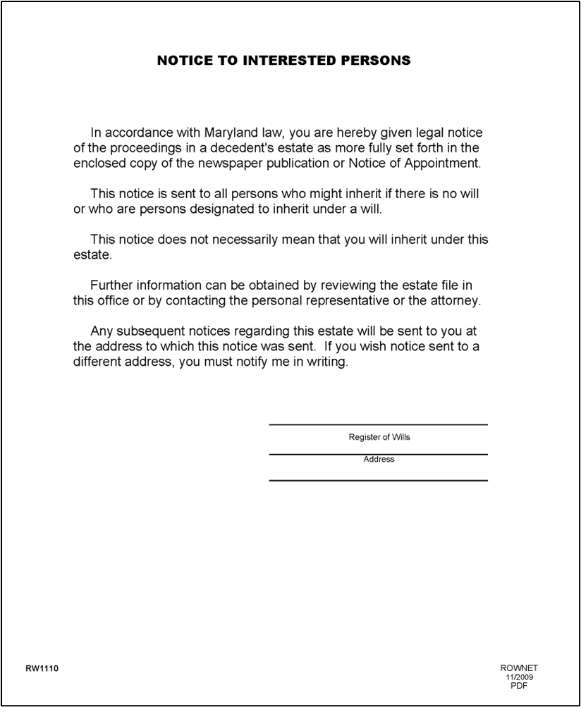 How do I Administer or Probate an Estate in Maryland?