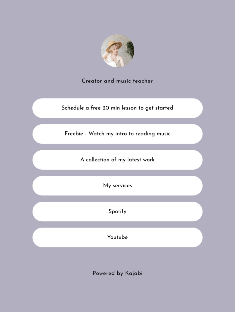 Link-style landing page templates now available in Kajabi