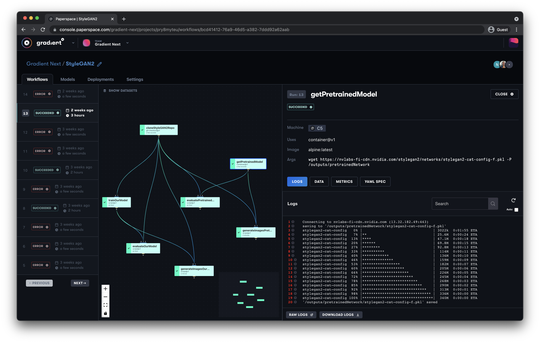 Workflows: CI/CD Automation for AI Workloads | Paperspace