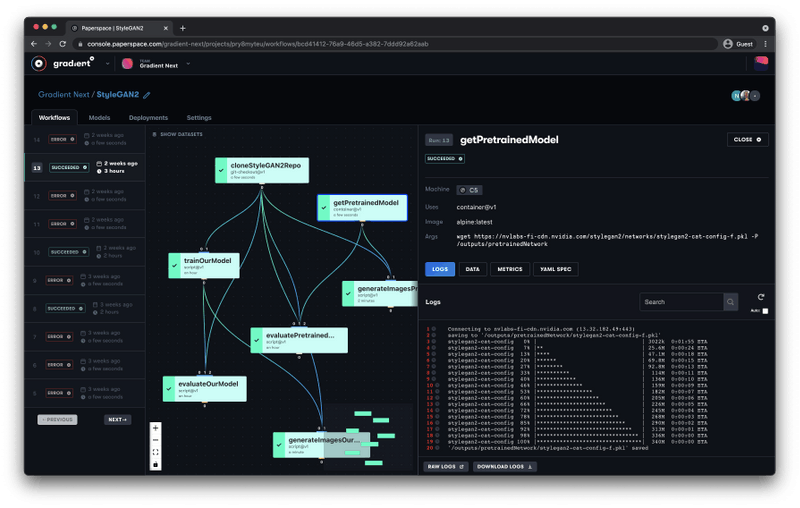 Workflows: CI/CD Automation for AI Workloads | Paperspace