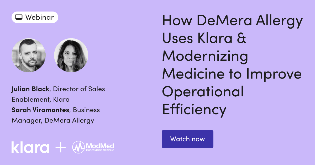 How DeMera Allergy Uses Klara & Modernizing Medicine