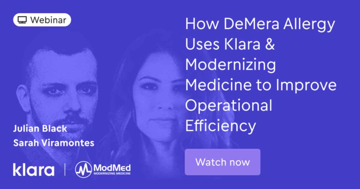 How DeMera Allergy Uses Klara & Modernizing Medicine