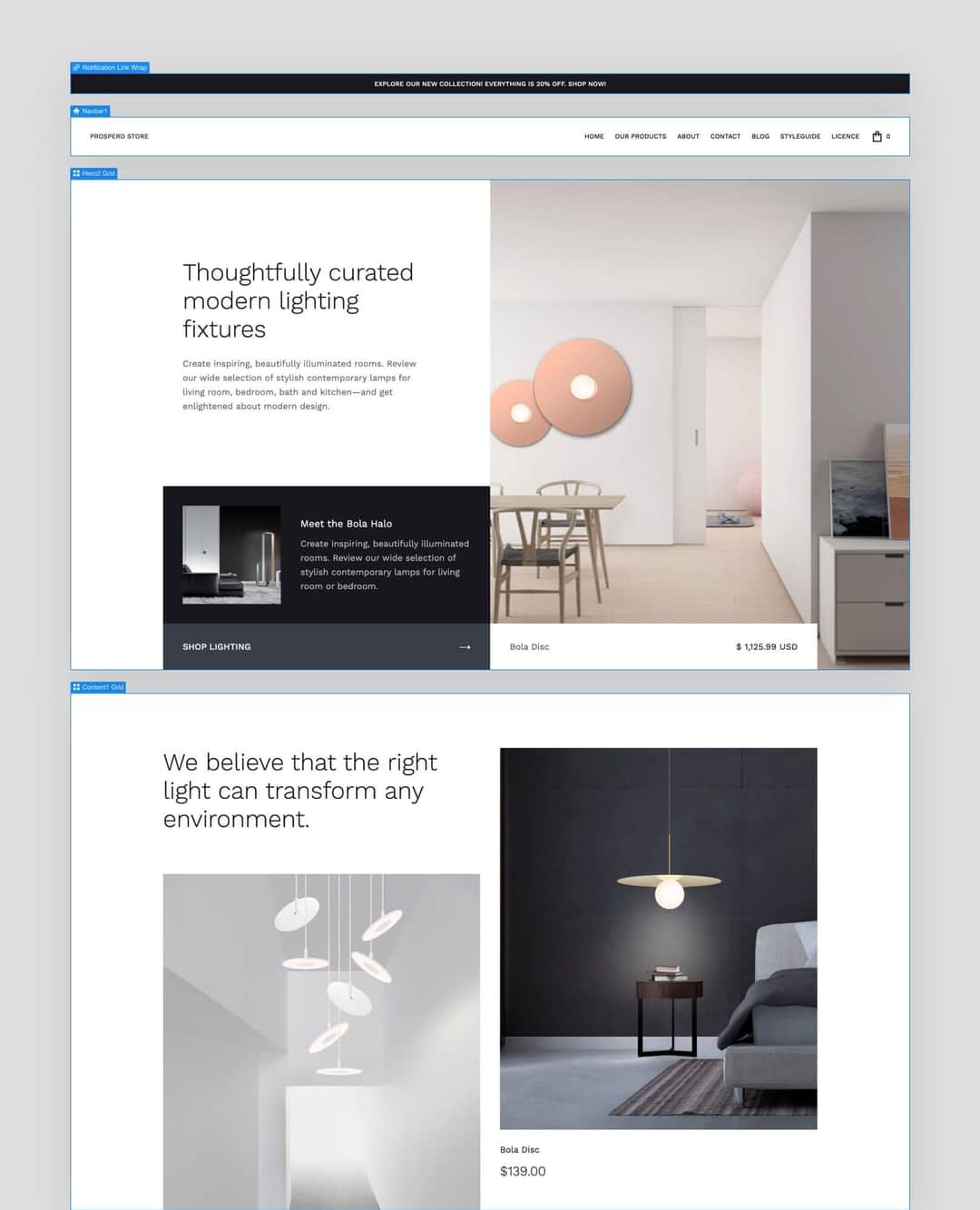 Prospero: a clean, free ecommerce UI kit | Webflow