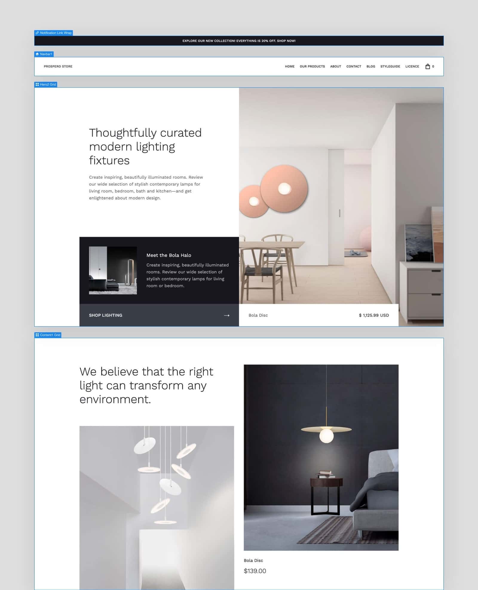 Prospero: a clean, free ecommerce UI kit | Webflow