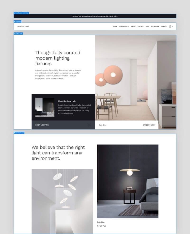 Prospero: a clean, free ecommerce UI kit | Webflow