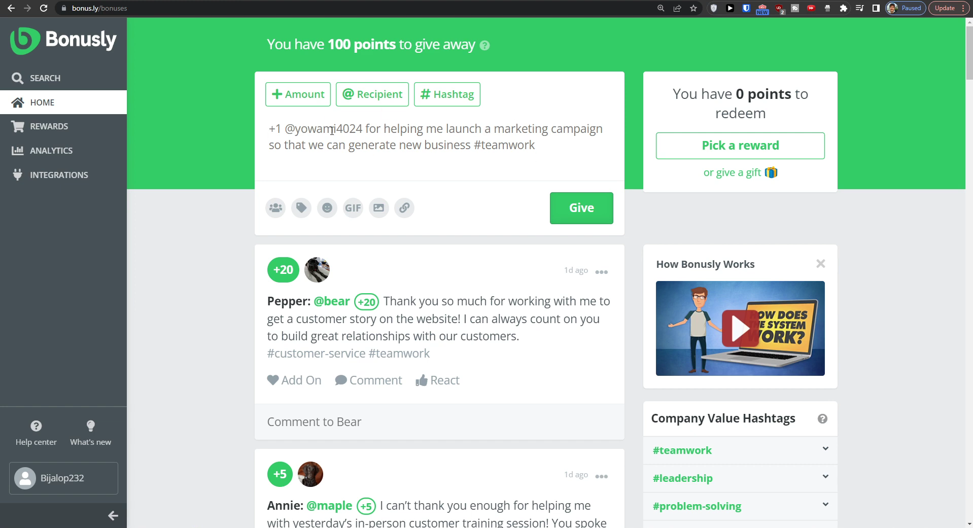 Bonusly Expert Review, Pricing, Alternatives - 2023 | SelectSoftware ...