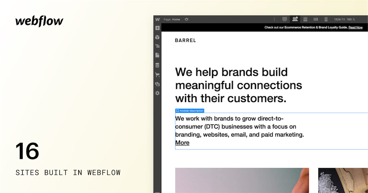 Webflow empowers Barrel to get new work in front of clients faster | Webflow