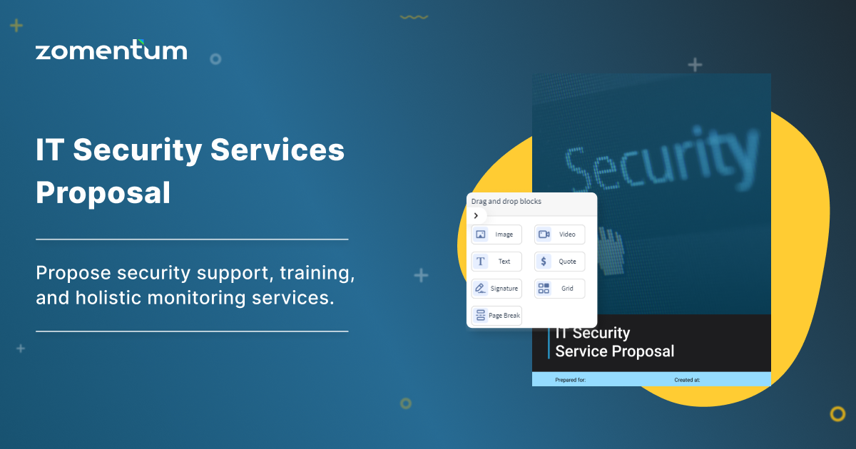 Win Business with Our IT Security Services Proposal Template | Zomentum