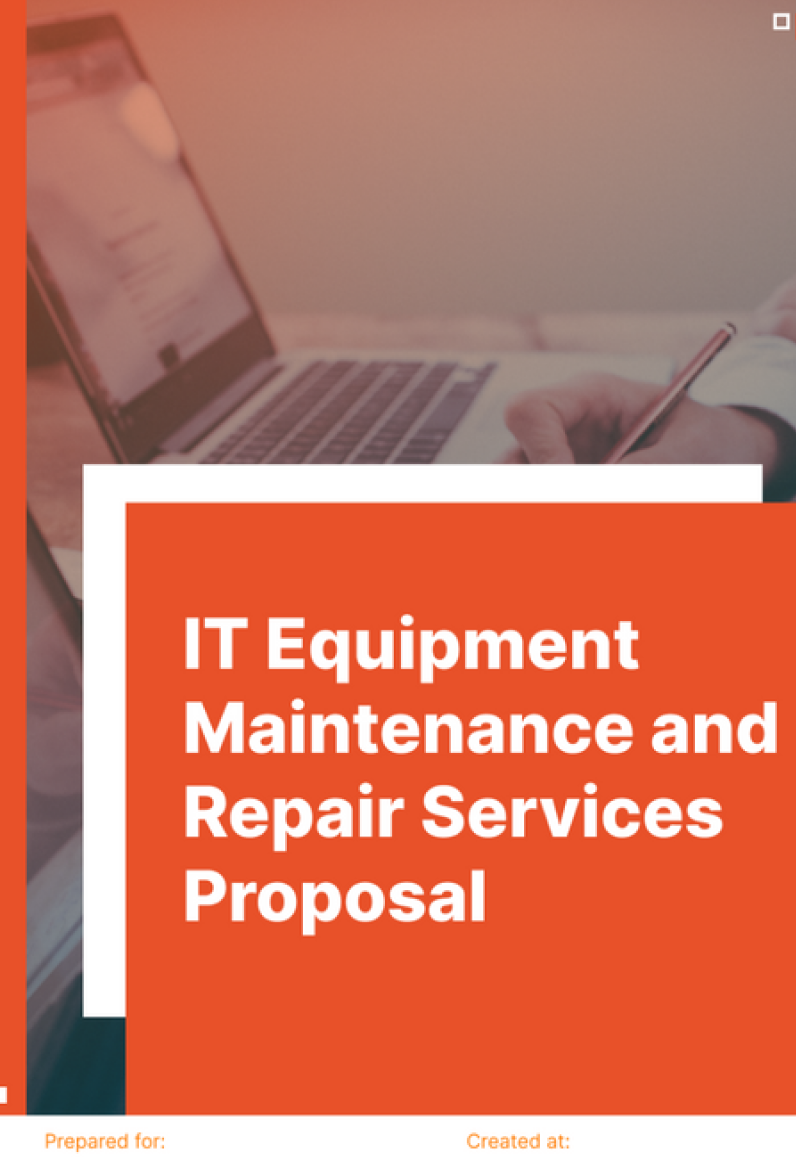 IT Equipment Maintenance and Repair Services Proposal Template
