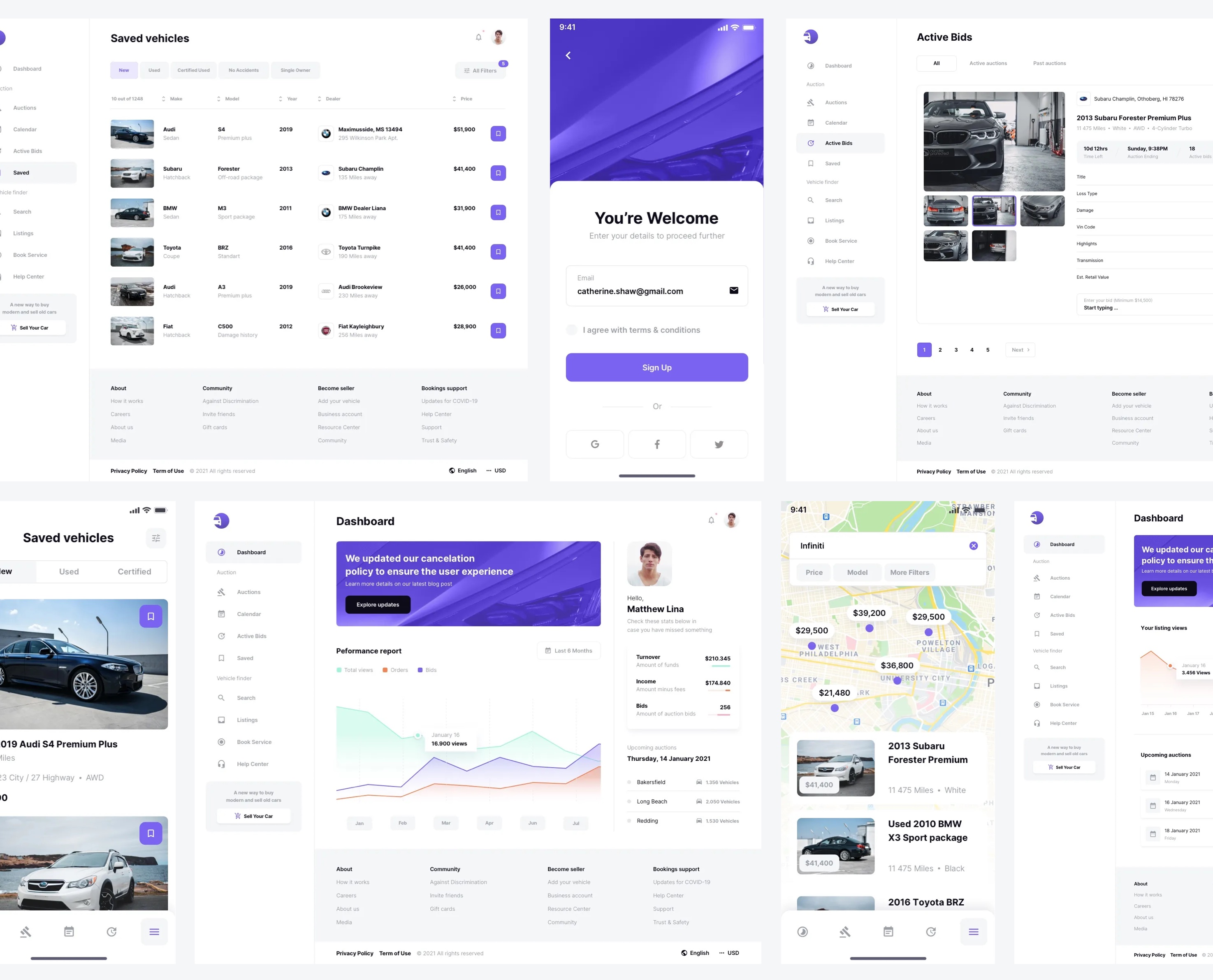 Vehically UI Kit for Auto Auctions and Car Dealers