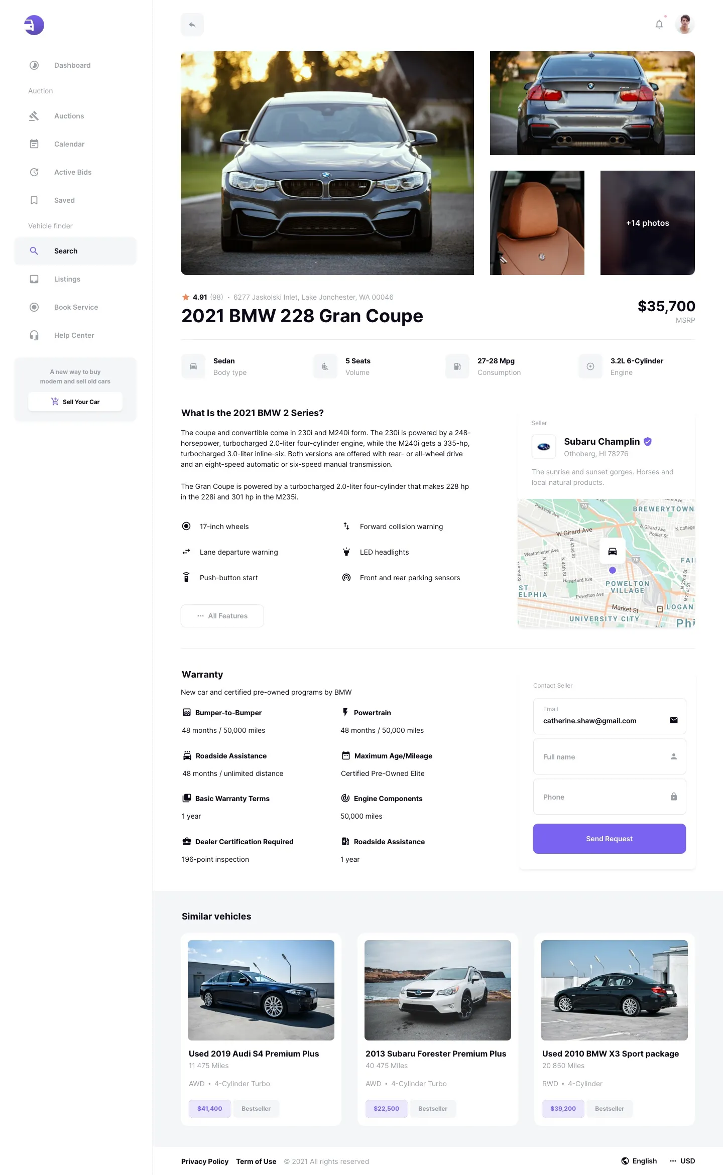Vehically Web and Mobile UI Kit - Preview All Screens