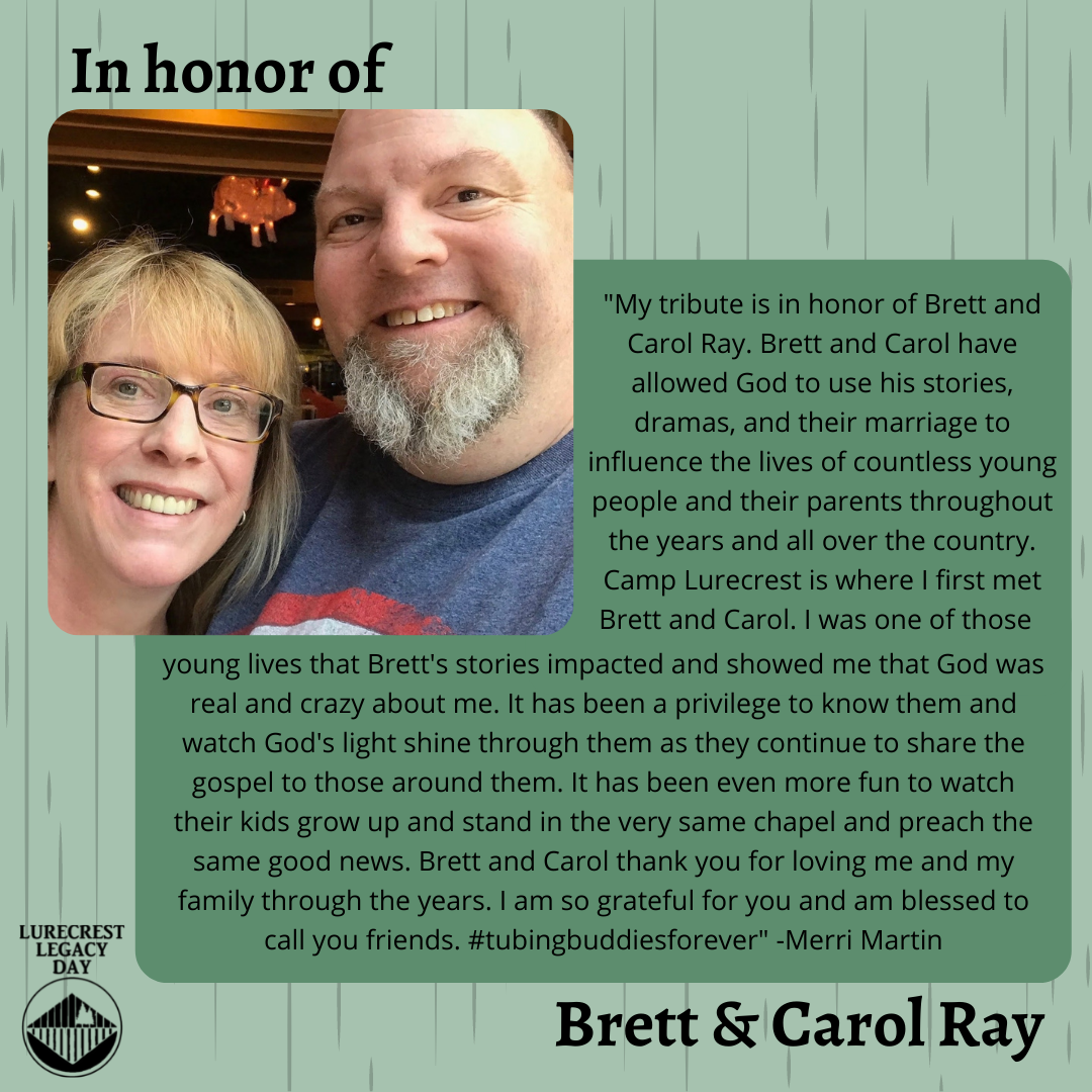 In Honor of Brett & Carol Ray - Merri Martin