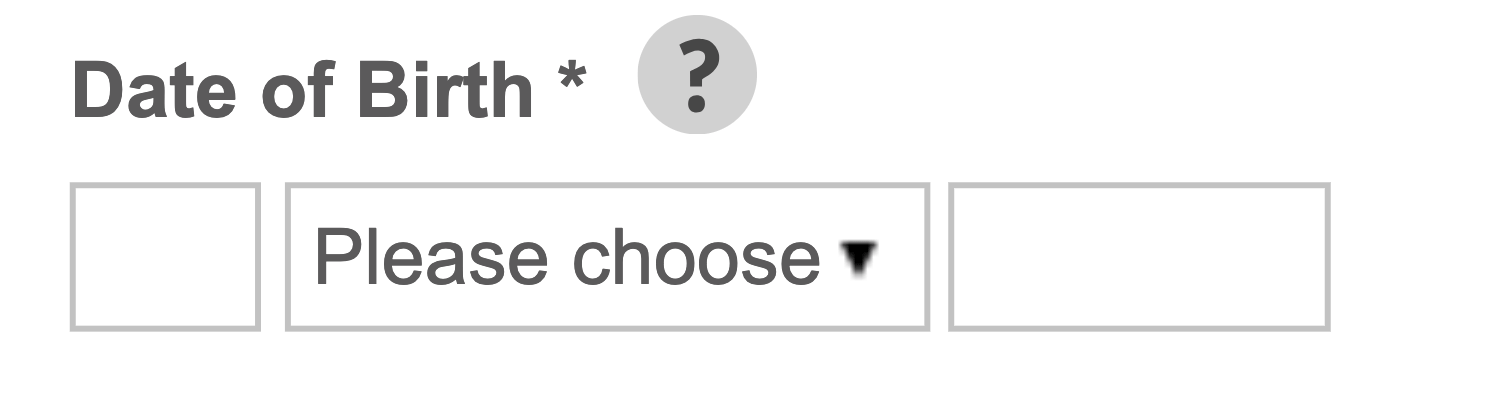 Eye Tracking Research: Date of Birth fields in Online Forms