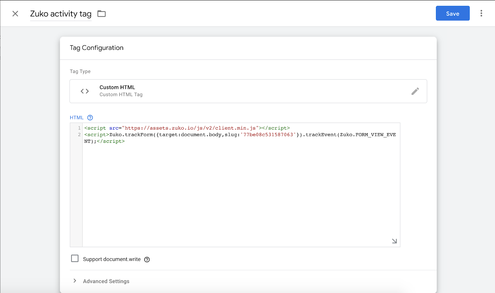 Zuko Guides | Setting up Zuko in Google Tag Manager