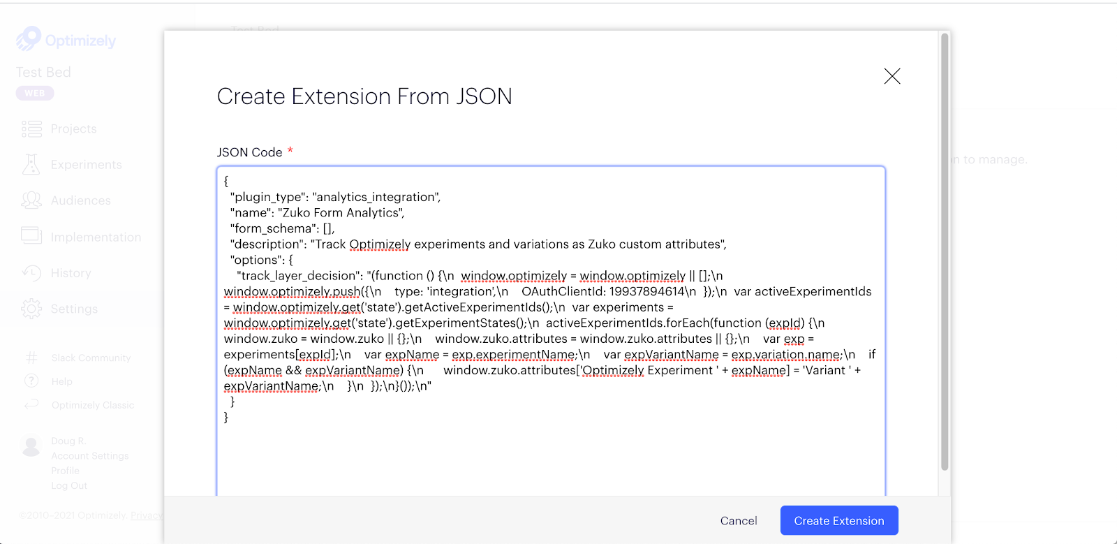 Zuko Guides | Run Form Experiments with Optimizely