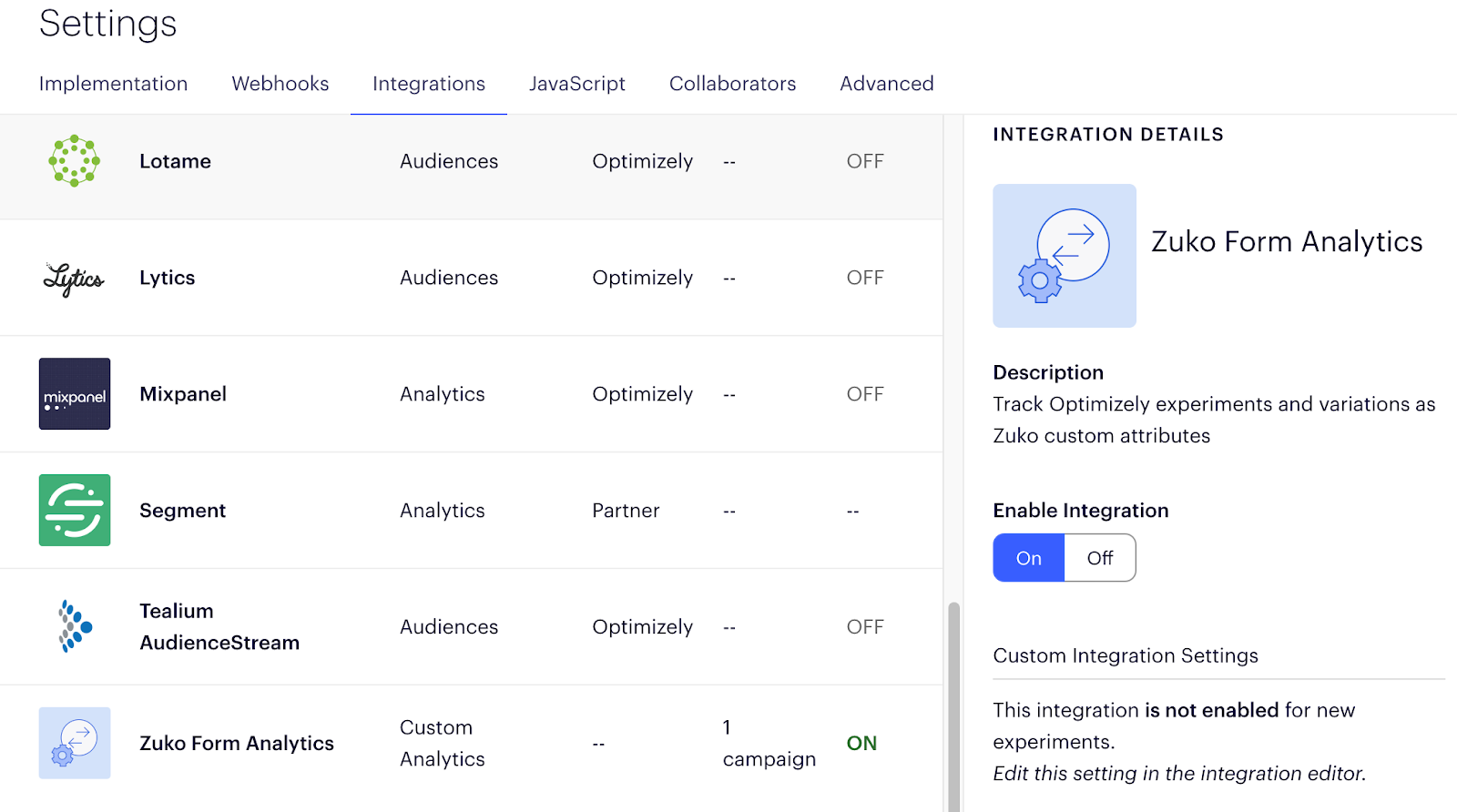 Zuko Guides | Run Form Experiments with Optimizely