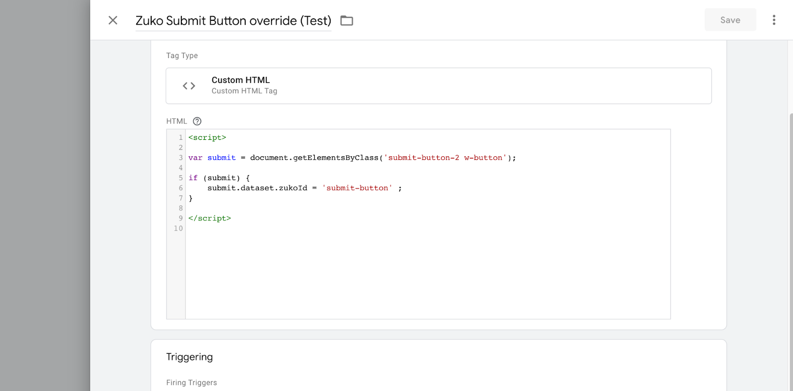 Zuko Guides | Creating Zuko Overrides in Google Tag Manager