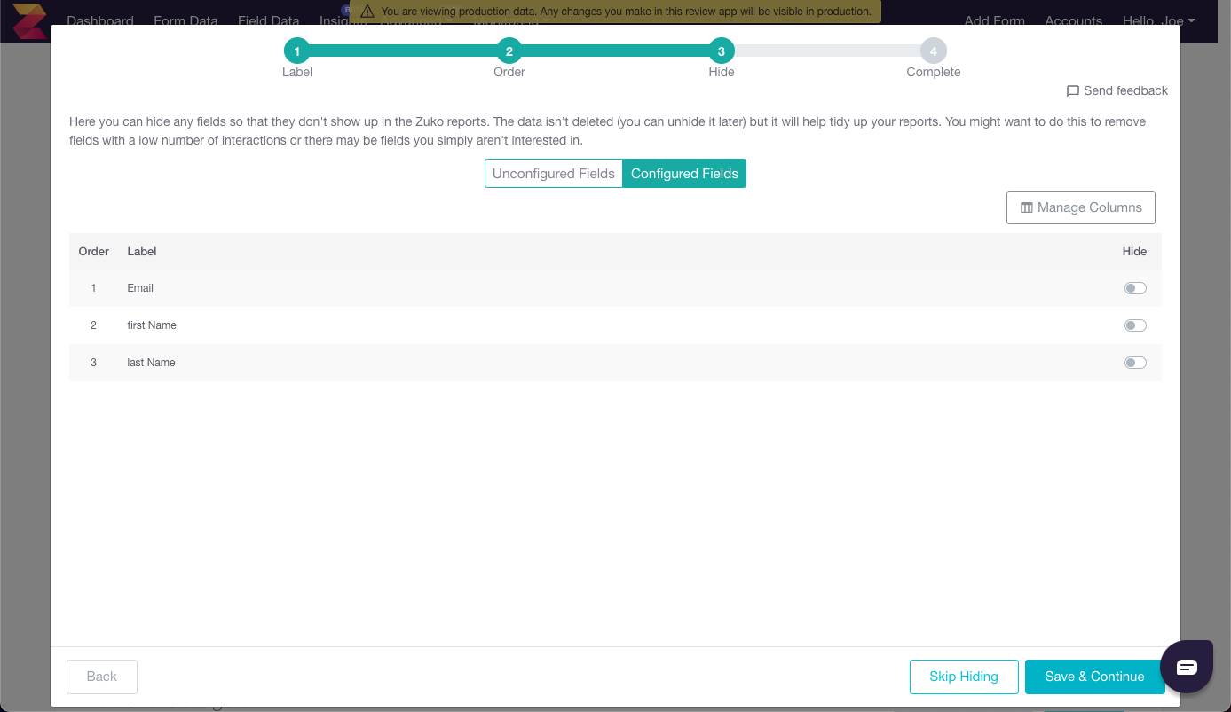 Zuko Guides | Field Labelling Wizard
