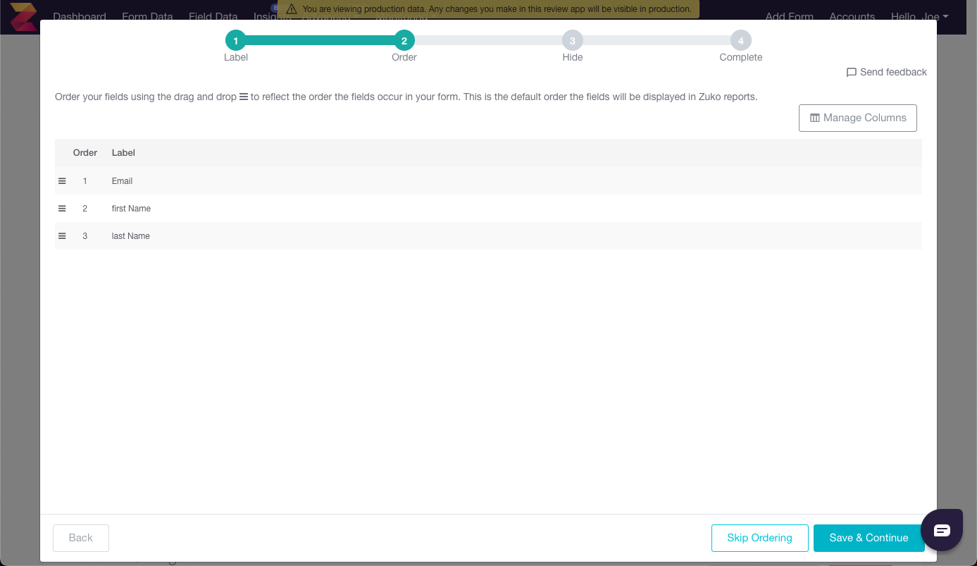 Zuko Guides | Field Labelling Wizard