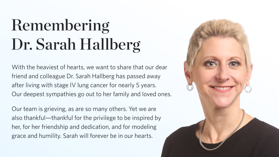 Remembering Dr. Sarah Hallberg