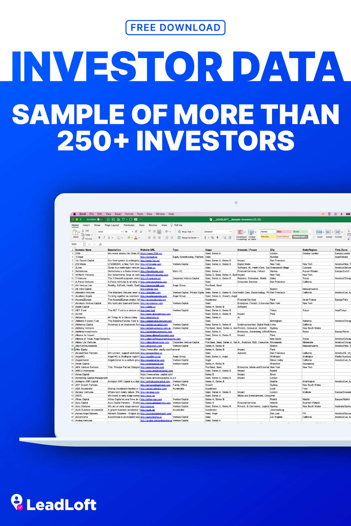 Investor Database Sample (Download 250+ Investors) | LeadLoft