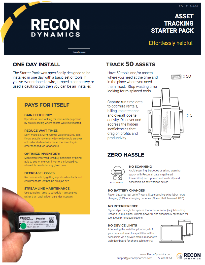 Recon Dynamics Asset Tracking Starter Pack