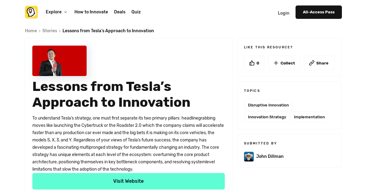 Lessons from Tesla’s Approach to Innovation