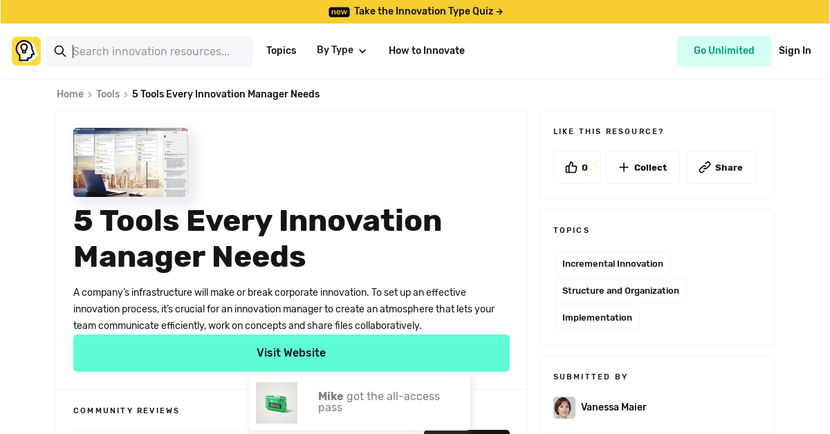 5 Tools Every Innovation Manager Needs