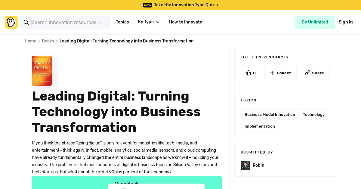 Leading Digital: Turning Technology into Business Transformation