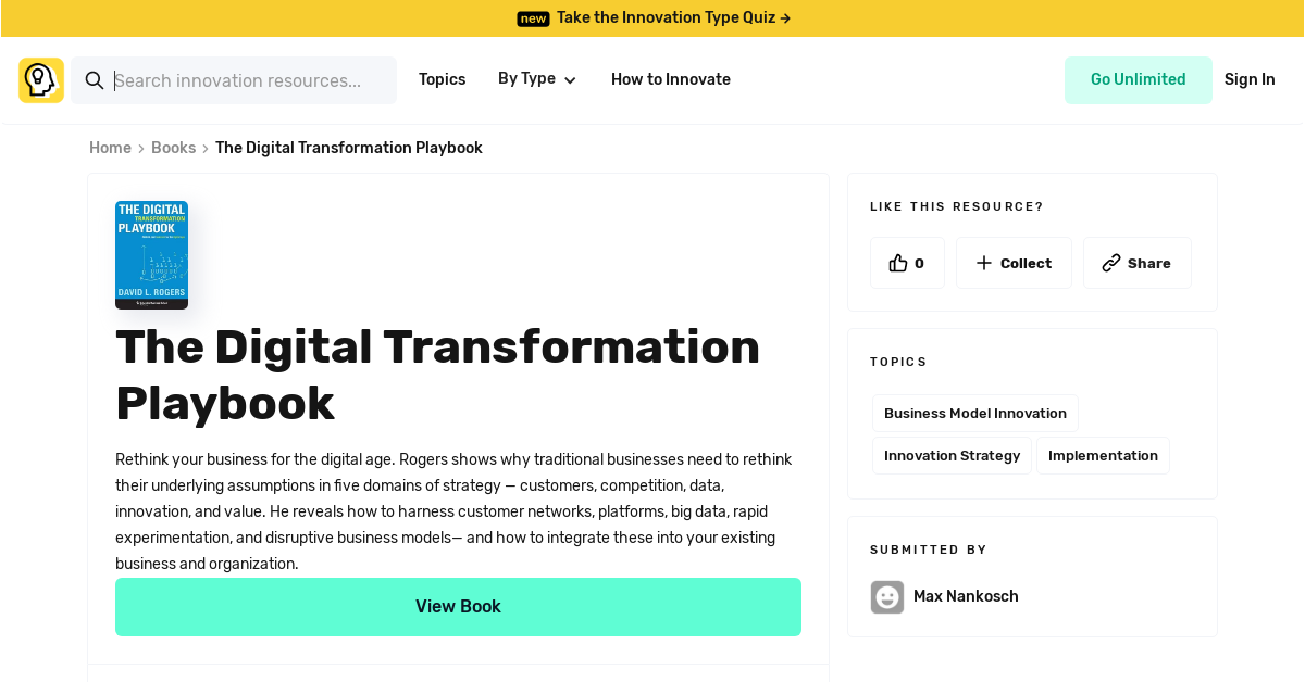 The Digital Transformation Playbook