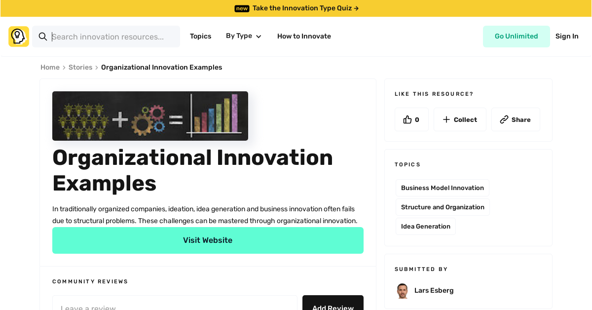 Organizational Innovation Examples