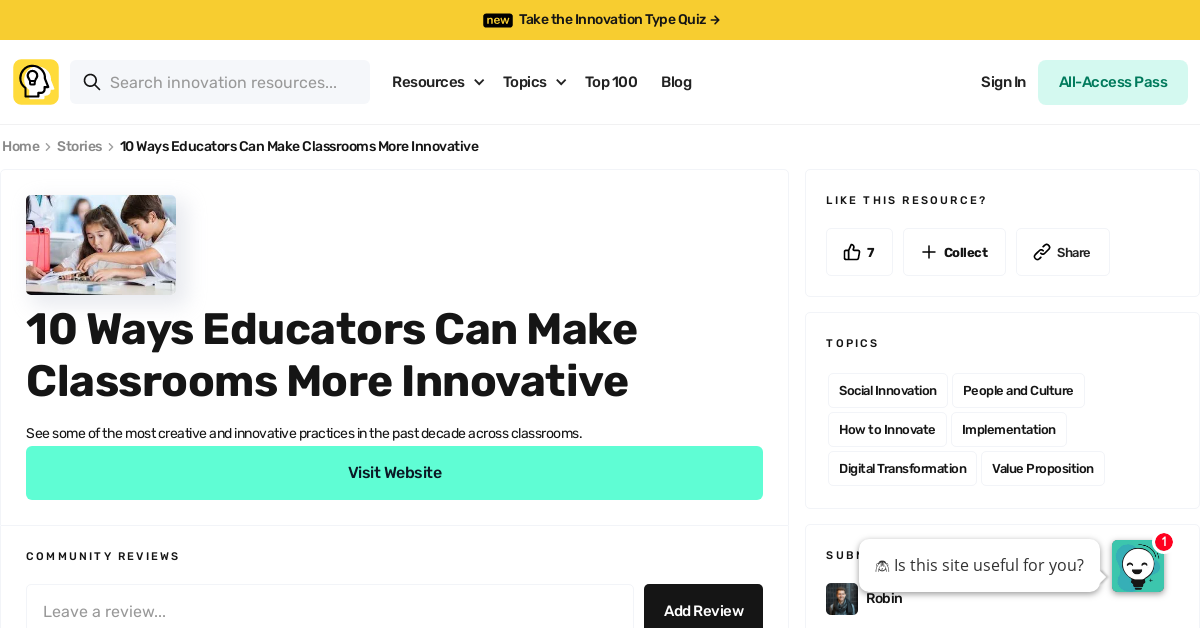 10 Ways Educators Can Make Classrooms More Innovative