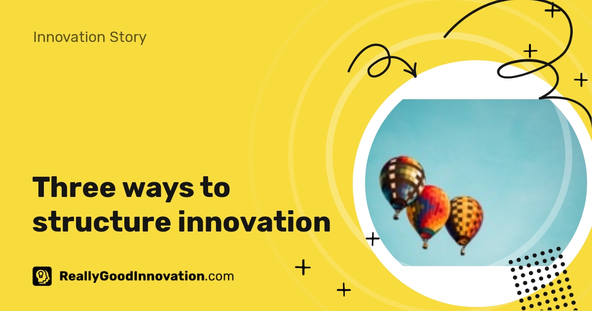 Three ways to structure innovation