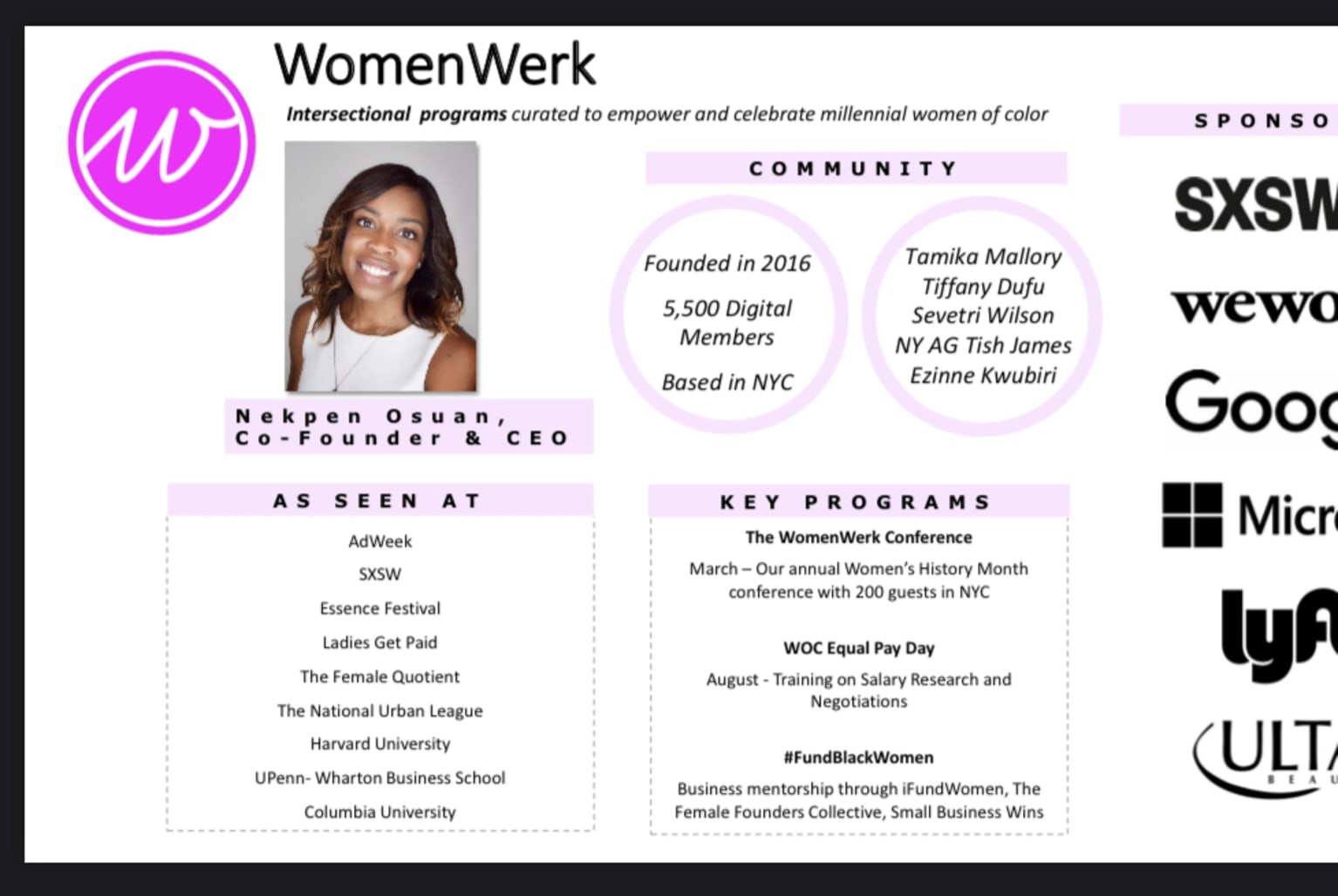 Nekpen Osuan Wilson: WomenWerk Women’s Equal Pay Campaign