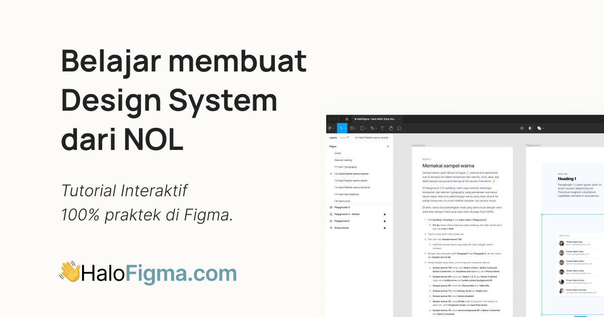 HaloFigma - Tutorial Membuat Design System dari NOL