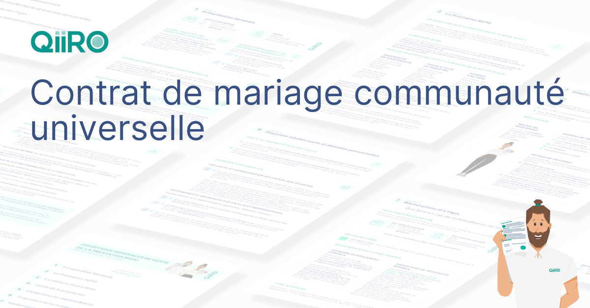 Contrat de mariage communauté universelle : modèle gratuit