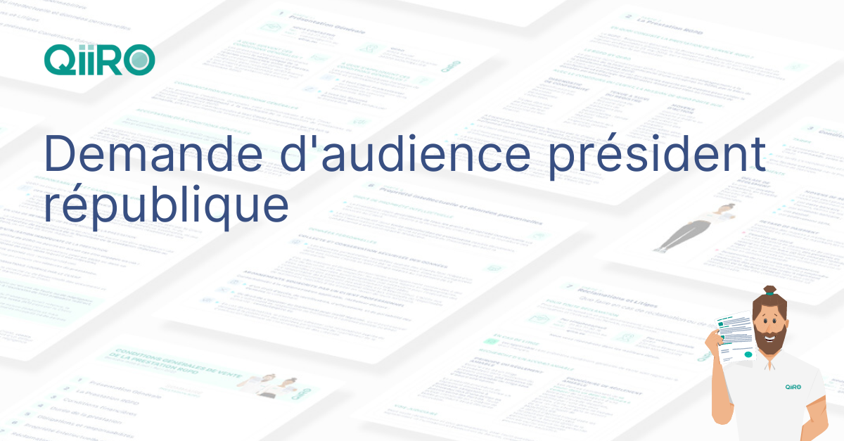 Demande d'audience président république : modèle gratuit