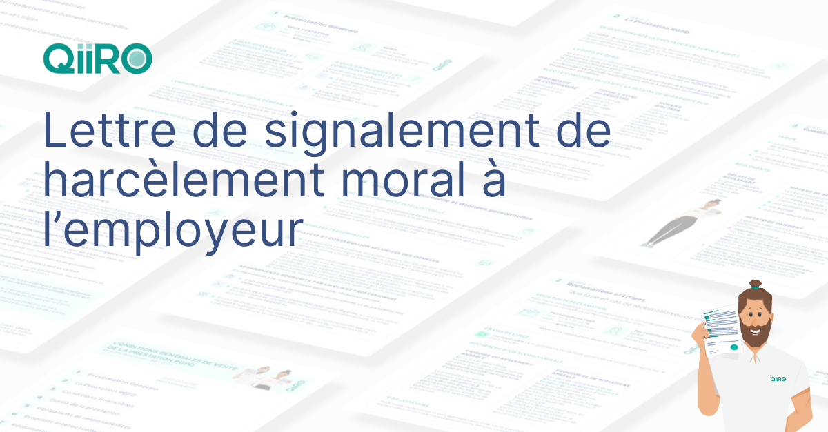 Lettre de signalement de harcèlement moral à l’employeur : modèle gratuit