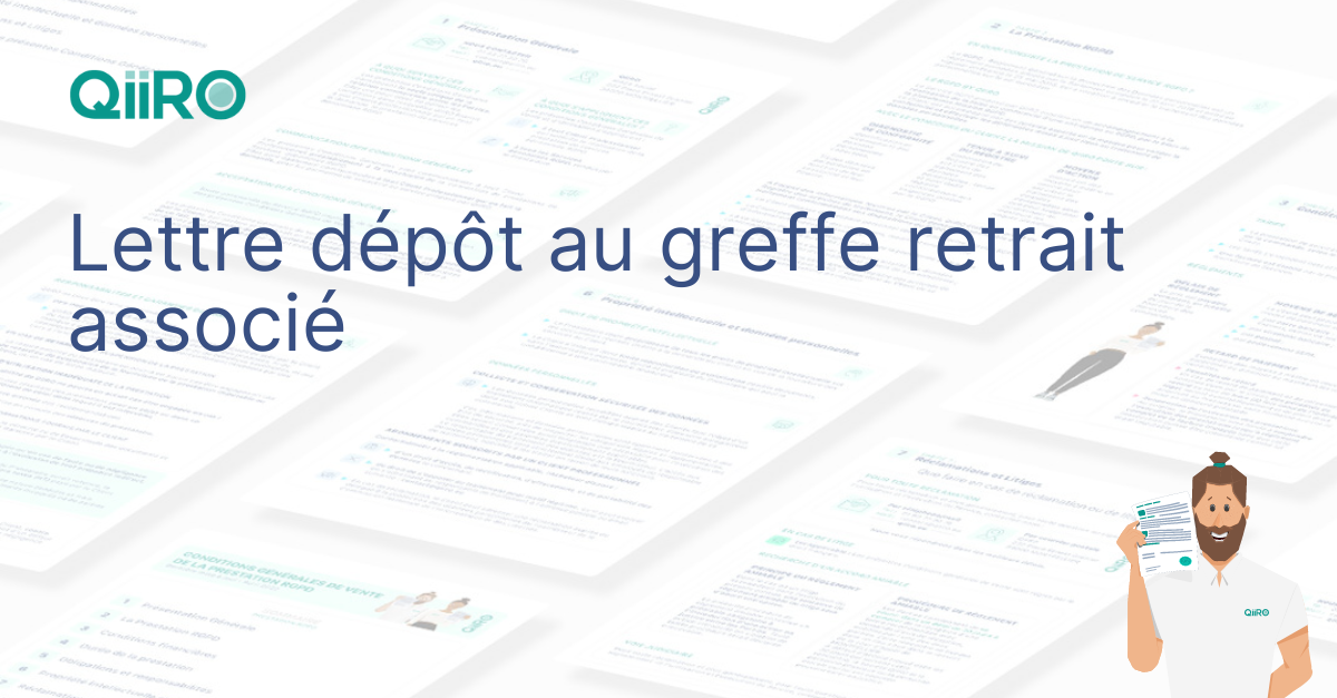 Lettre dépôt au greffe retrait associé : modèle à télécharger