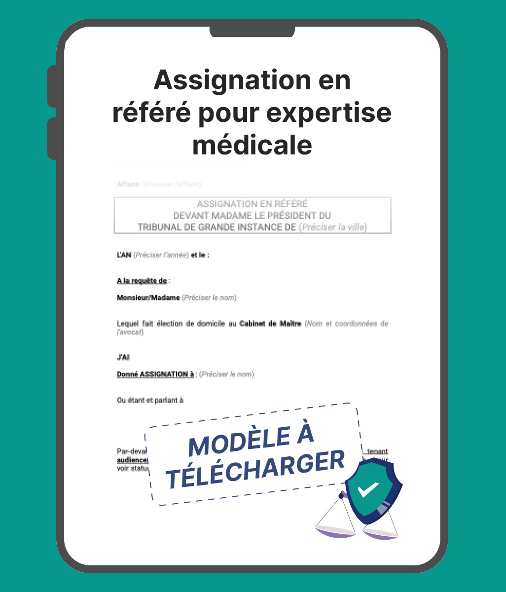 Assignation en référé pour expertise médicale : modèle gratuit