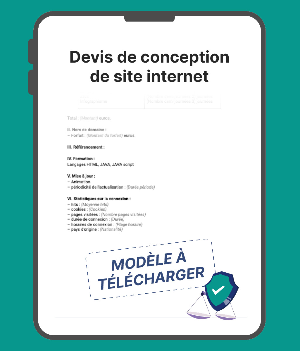 Devis de conception de site internet : modèle à télécharger