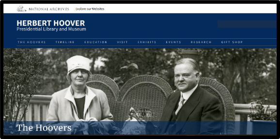 Los geólogos Herbert Clark Hoover y Lou Henry Hoover, presidente y ...
