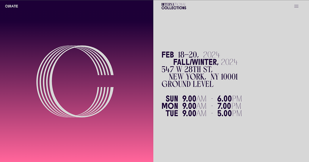 Curated International Collection - Designer List