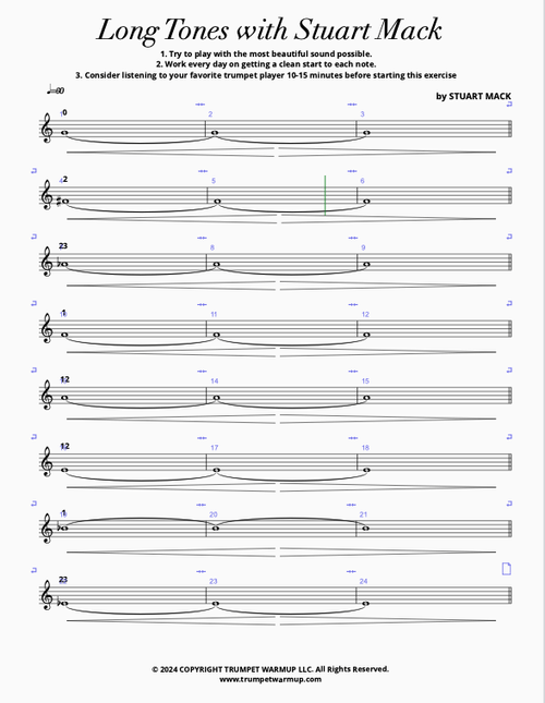 Long Tones with Stuart Mack - Trumpet Warmup
